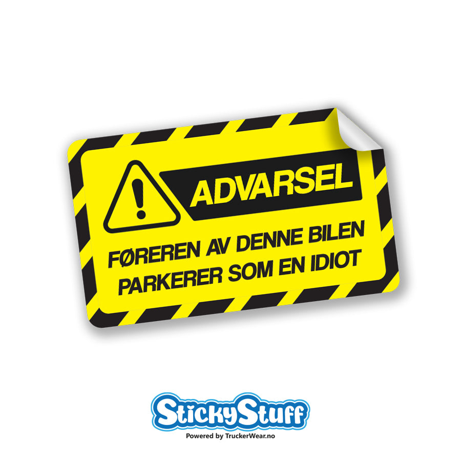 Parkerer som en idiot – Sticker – TruckerWear.no